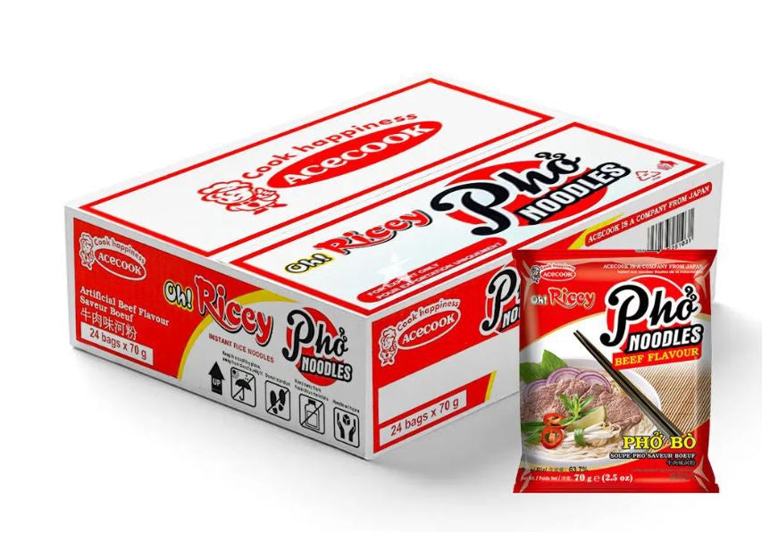 Oh Ricey Instant Rice Noodle Beef Flavour牛肉味河粉 Pho Bo 70gr x 24 – Asia ...