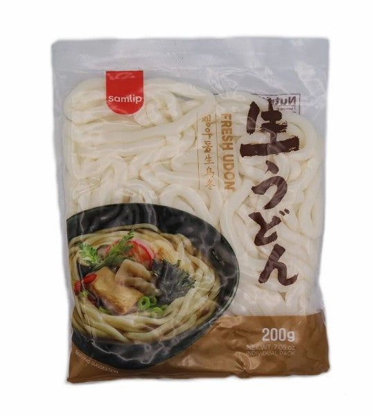 Samlip Fresh Udon Noodle (single pack) 三立烏冬麵 包 Mi Udon tuoi 200g x 1 ...