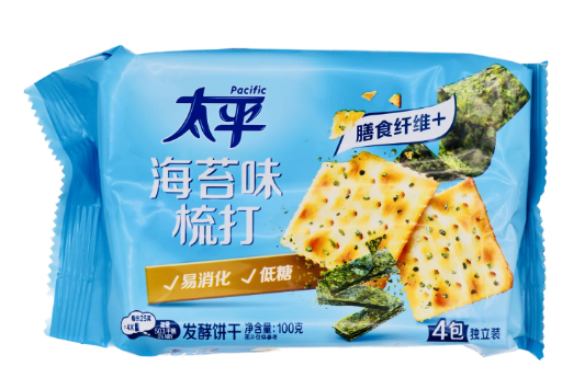 Pacific Soda Crackers-Seaweed太平梳打-海苔味Banh Quy Gion Rong bien 100g x1 ...