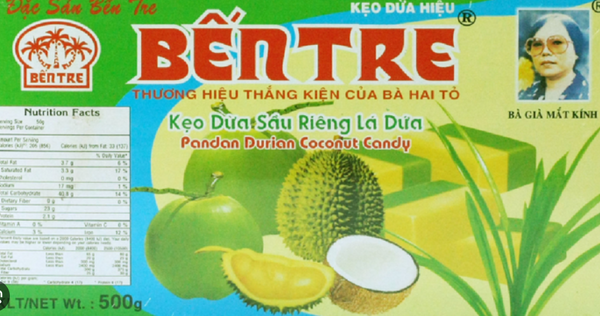 15886 Ben Tre Coconut Durian Candy Flavor Keo Dua Sau rieng 200g x 90 ...