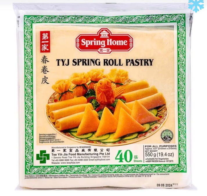 TYJ 8.5" Frozen Spring Roll Pastry(40 sheets) 第一家春卷皮Banh Trang Cha Gio ...